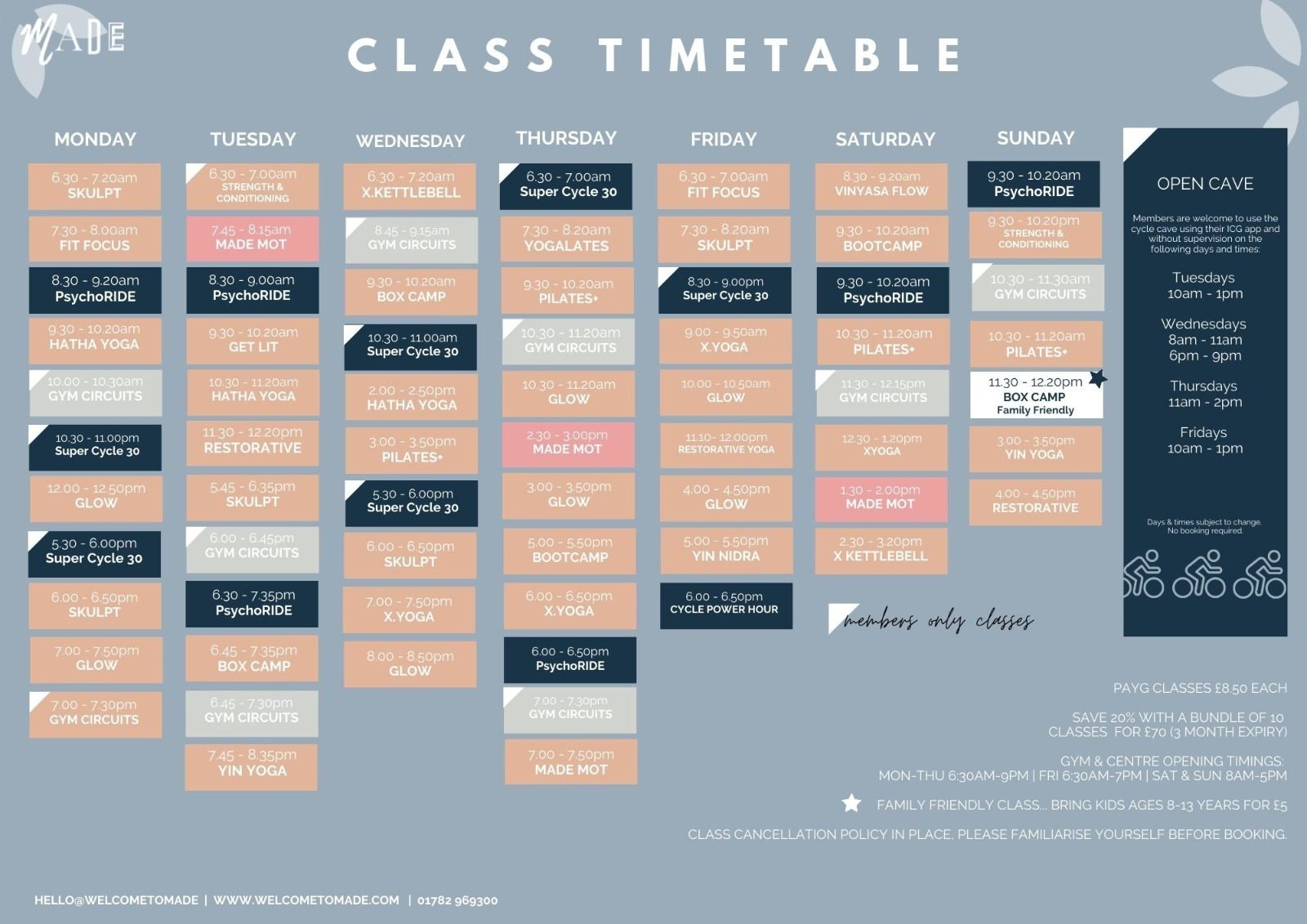 timetable - MADE